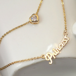 Cute Rhinestone Princess Necklace on Luulla