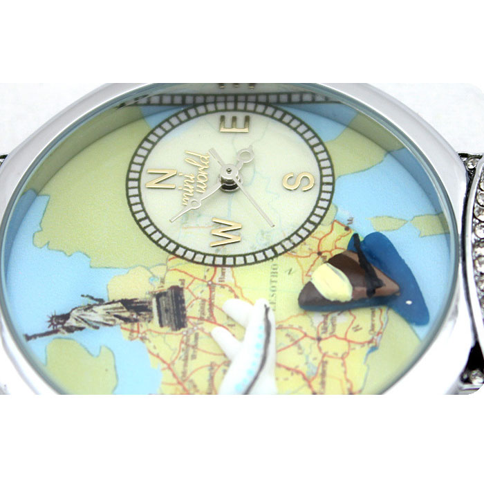 Around The World Map Polymer Clay Watch on Luulla