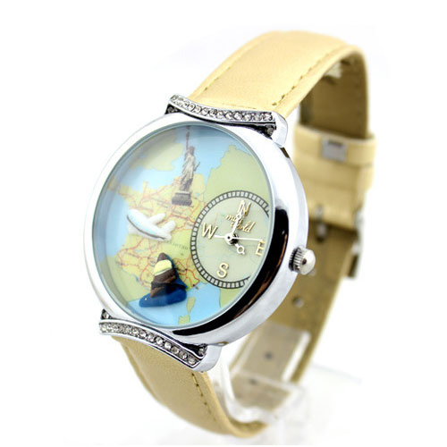 Around The World Map Polymer Clay Watch on Luulla