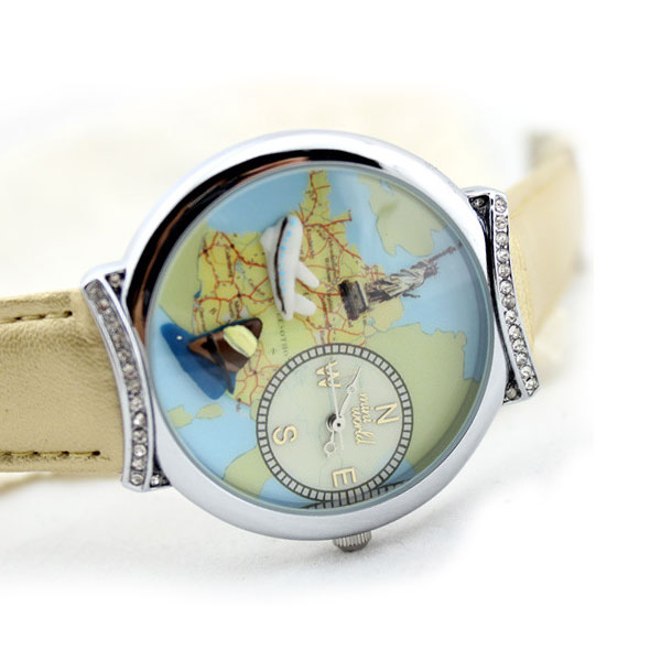 Around The World Map Polymer Clay Watch on Luulla